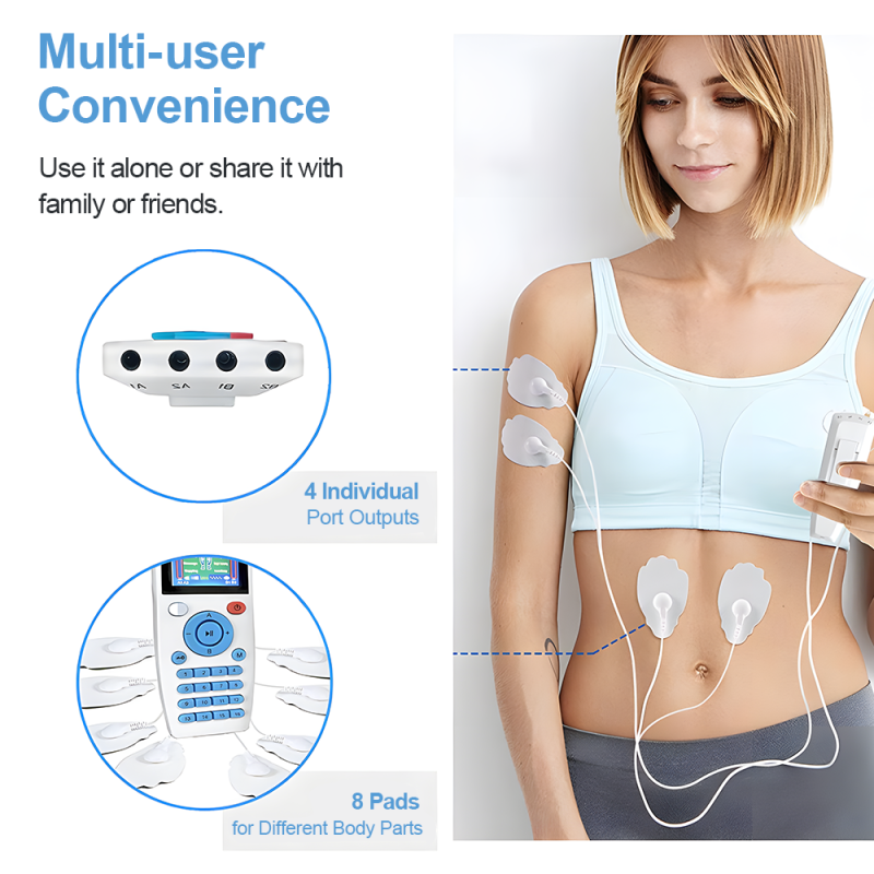 Electronic Pulse Massager Rechargeable Muscle Stimulator Pain Relief Device